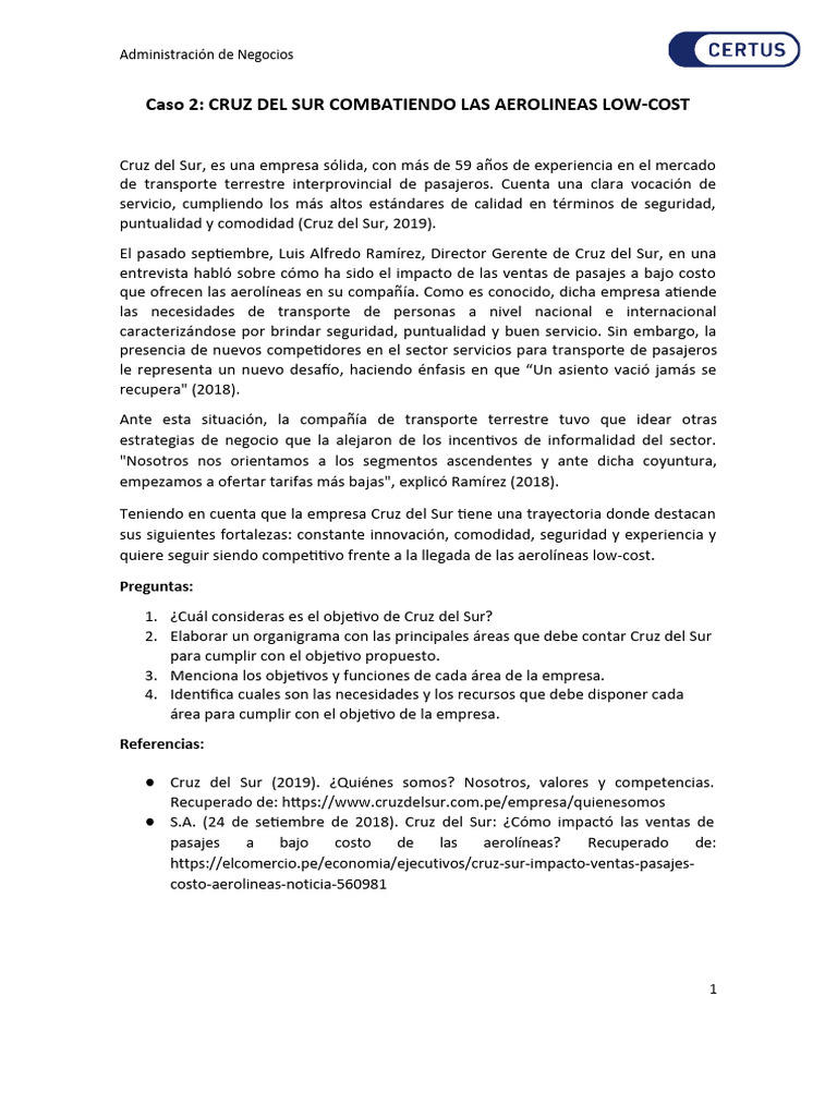 Actividad 2 - Caso | PDF