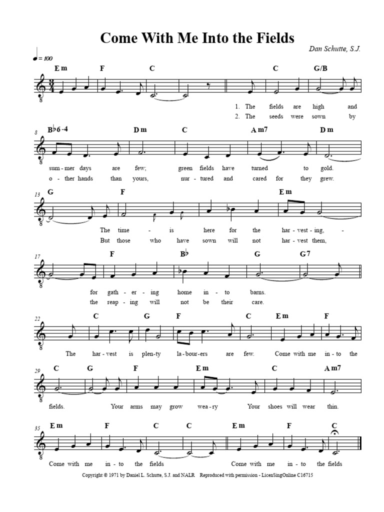 Come With Me Into The Fields | PDF