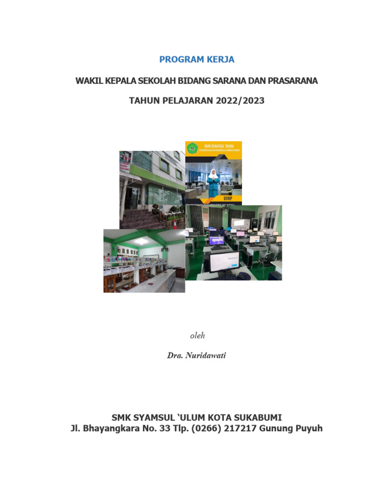 Program Kerja Waka Sarpras | PDF