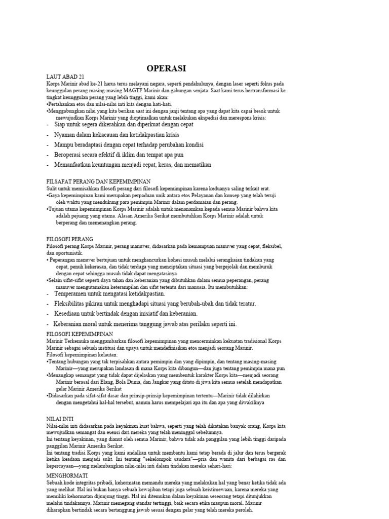 Kursus Kopral - Operasi | PDF | Sejarah