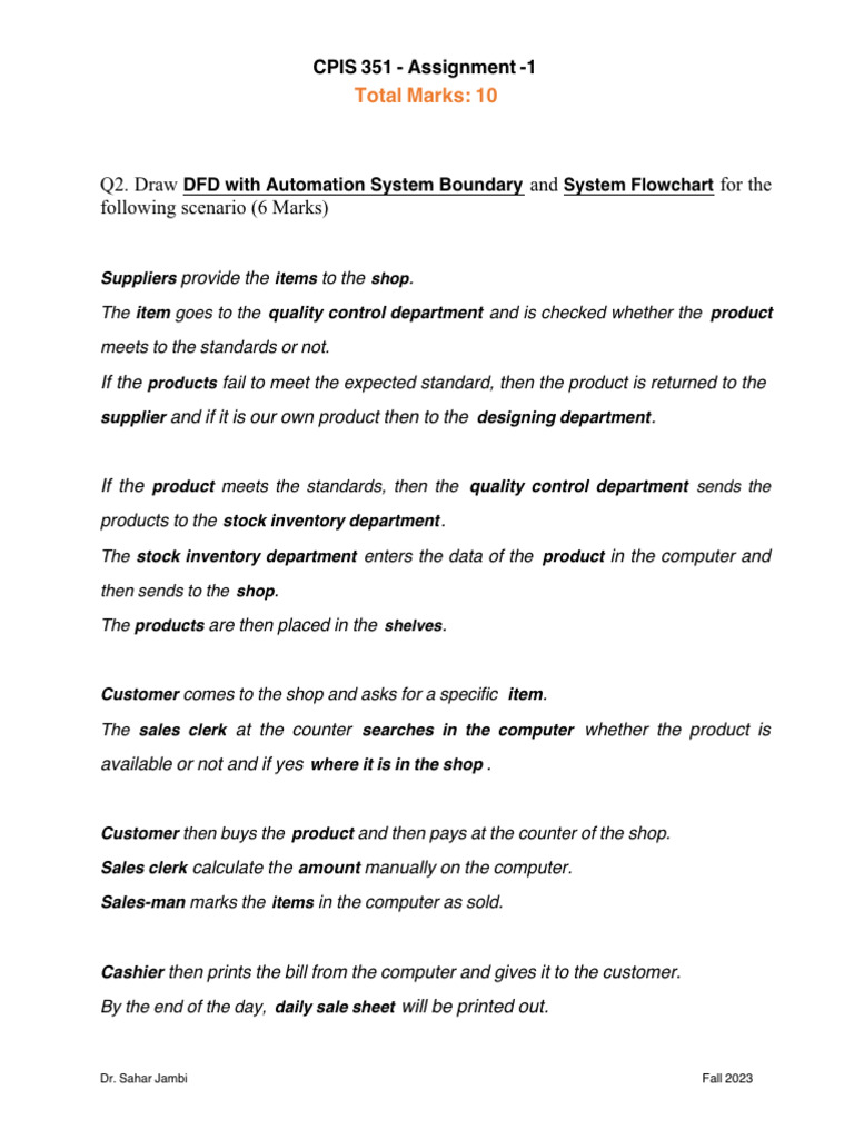 CPIS351-Assignment-1-Fall2023 | PDF