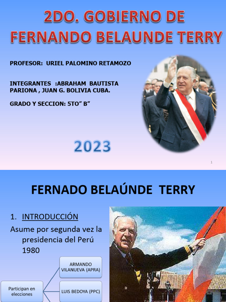 2do Gobierno de Fernando Belaunde Terry | PDF | América del Sur | Perú
