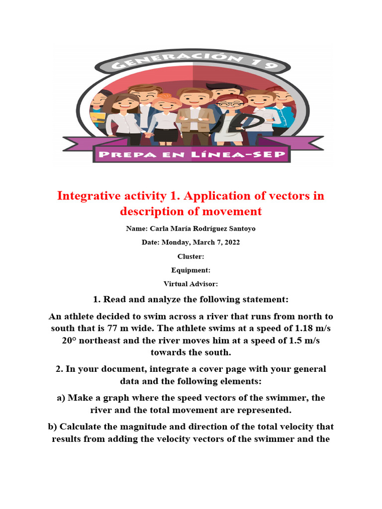 Module 19 Week 1, Activity 1 and 2 | PDF | Euclidean Vector | Speed