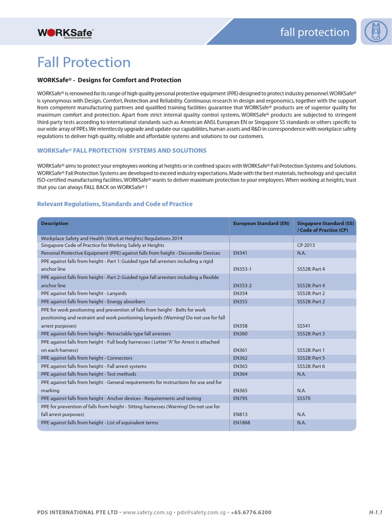Fall Protection 710WGF601 | PDF | Manufactured Goods | Safety