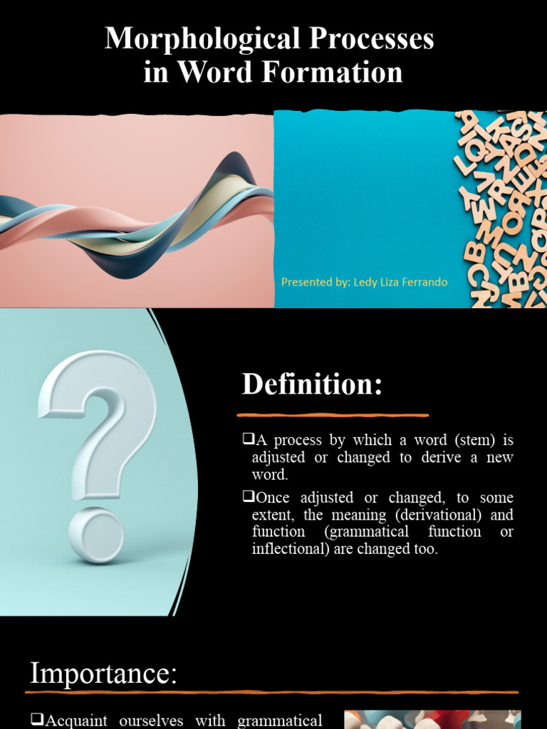 Morphological Processes: Word Formation | PDF | Morphology (Linguistics ...