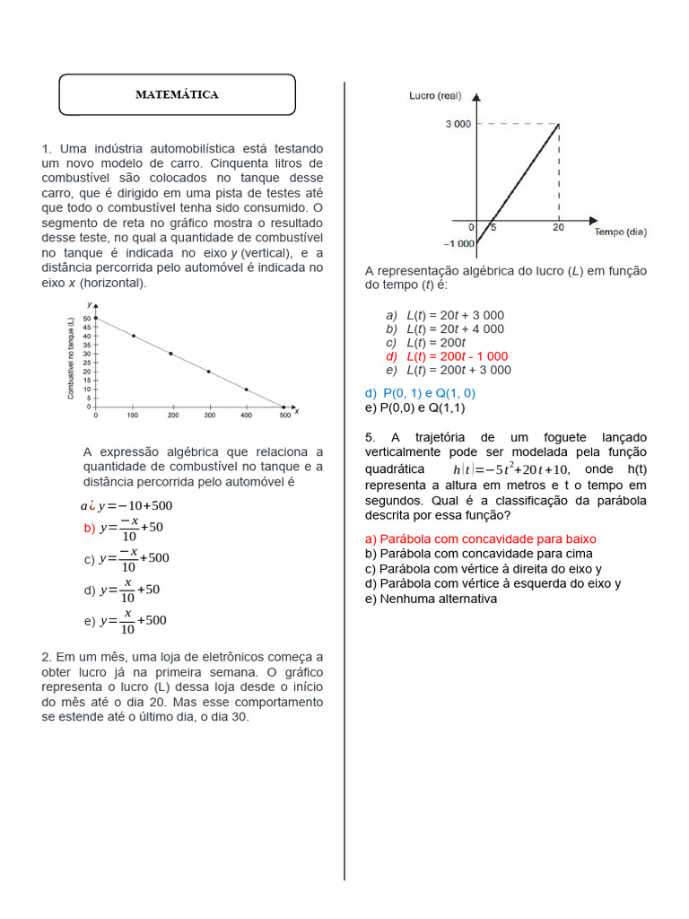 Ativ 3 | PDF | Carro
