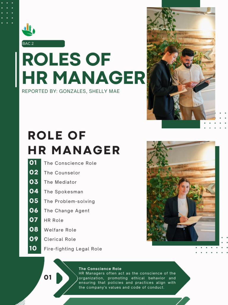 Roles of HRM | PDF | Human Resources | Mediation