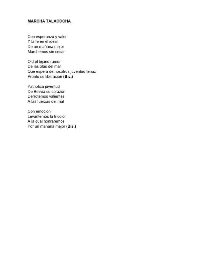 Marcha Talacocha | PDF