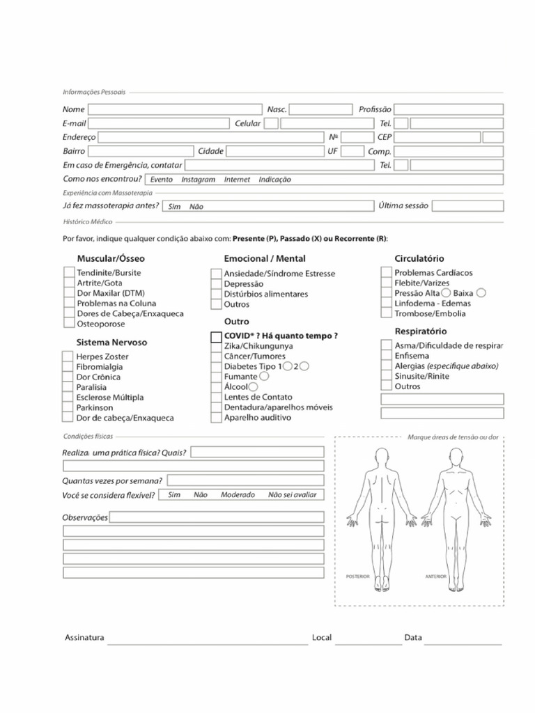 Ficha de Anamnese | PDF