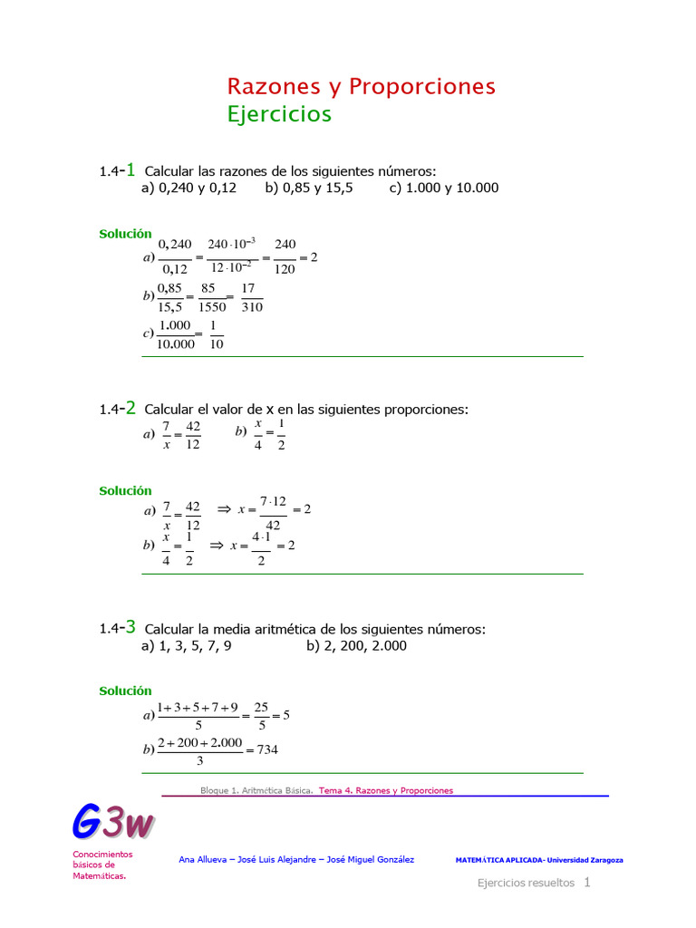 Hoja De Trabajo Imprimible De Matemáticas De Proporciones