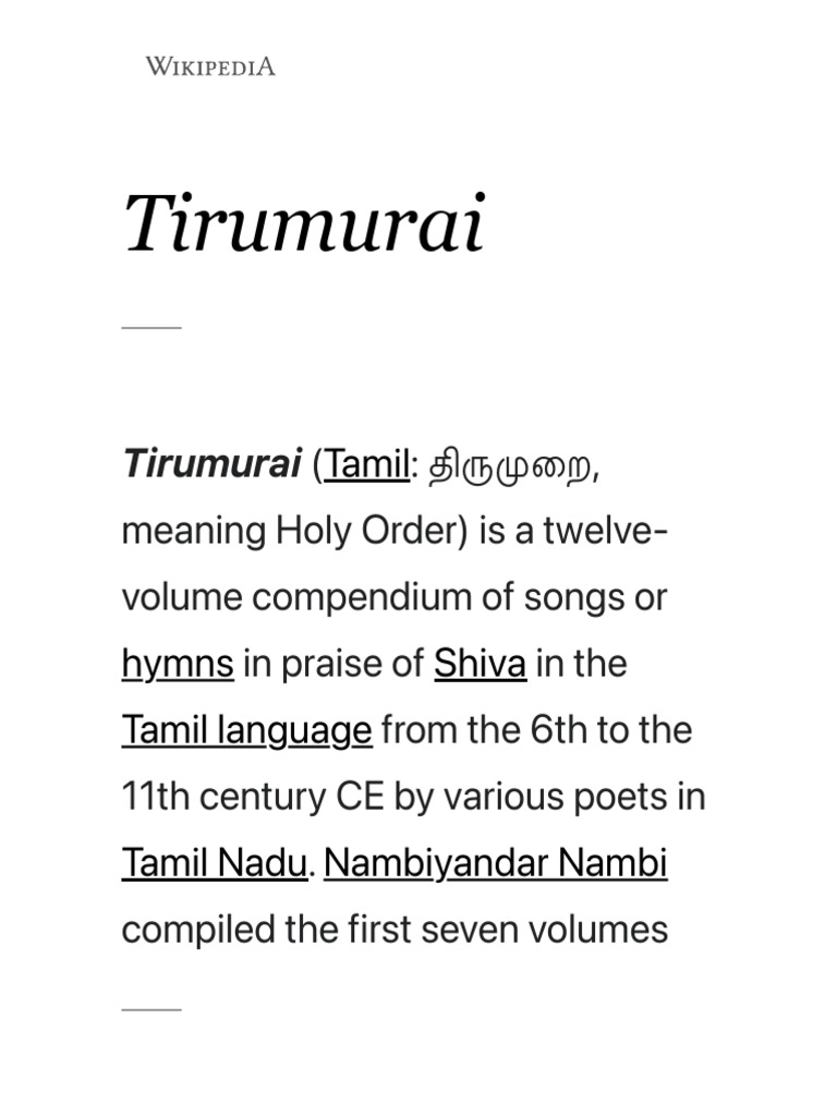 02 Tirumurai | PDF | Hindu Tantra | Bhakti Movement