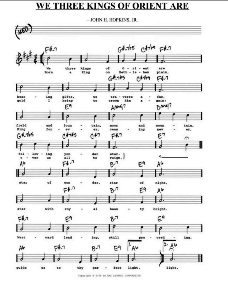 We Three King of Orient Are | PDF