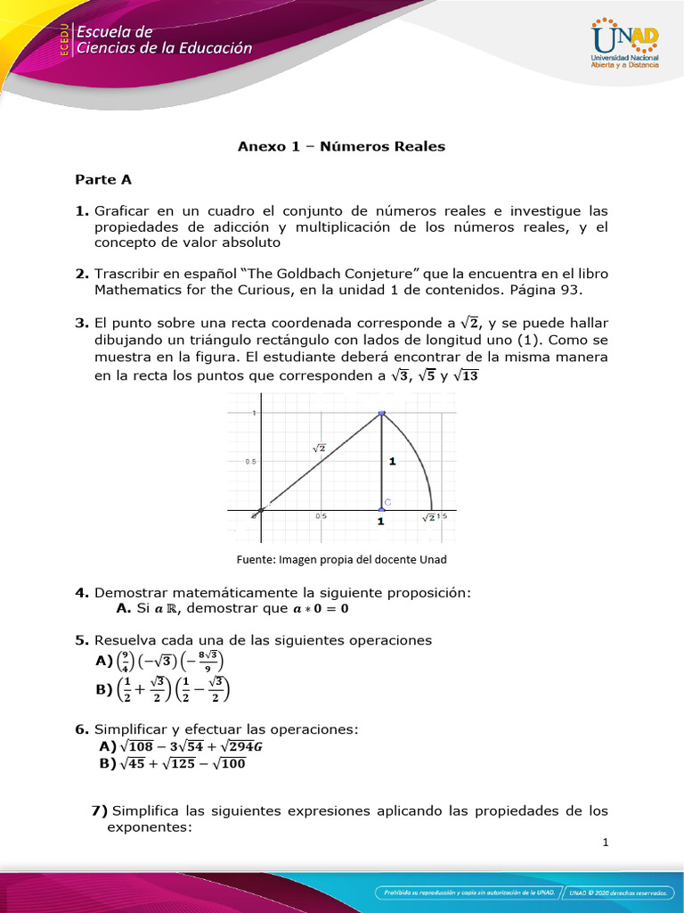 Anexo 1 – Números Reales | PDF