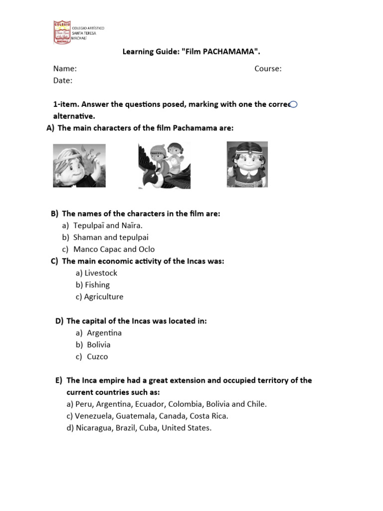 Learning Guide Pachamama Netflix Movie | PDF | Inca Empire