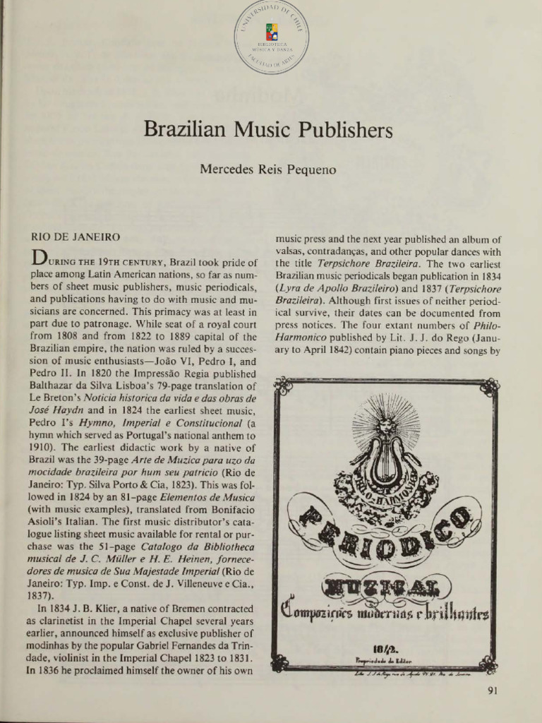 19th Century Brazilian Sacred Music Publishing | PDF | Performing Arts ...