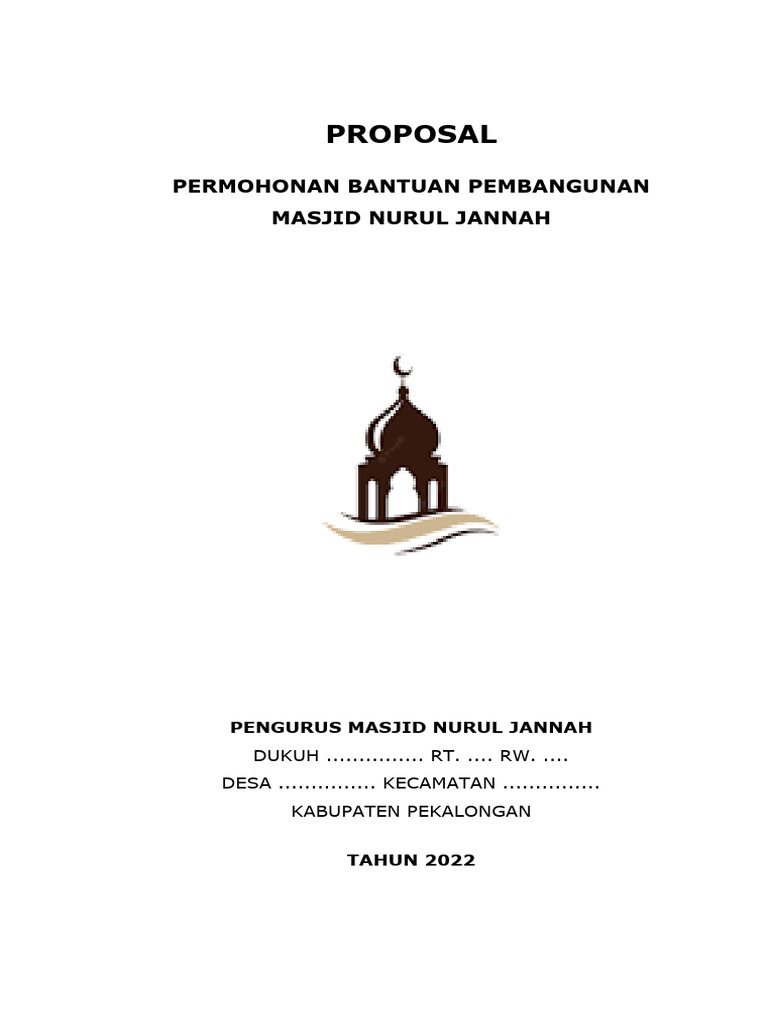 Contoh Proposal Permohonan Dana | PDF