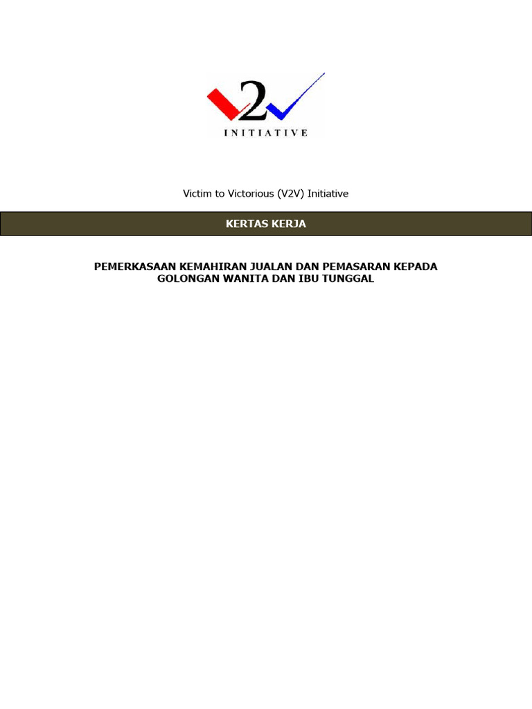 KERTAS KERJA V2V For MAIK | PDF