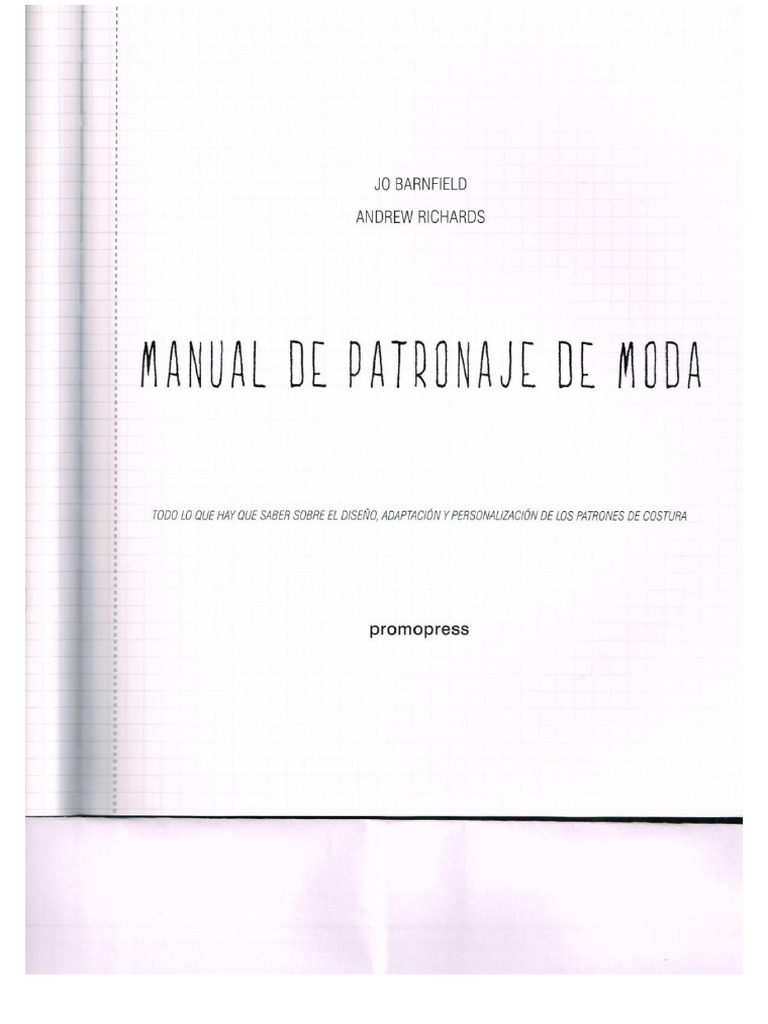 Manual De Patronaje De Moda Pdf