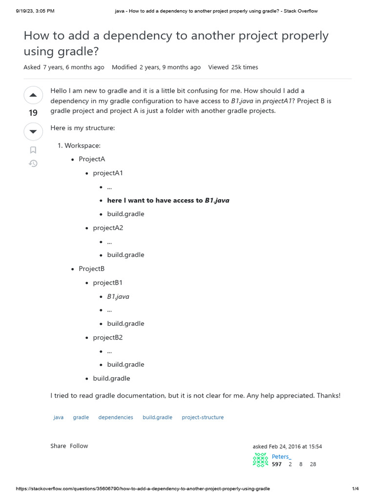 Java - How To Add A Dependency To Another Project Properly Using Gradle - Stack Overflow | PDF ...