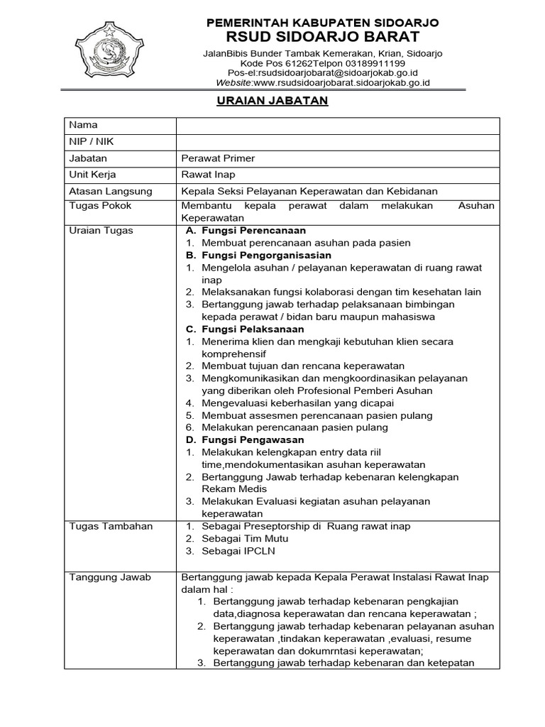 Perawat Primer Dan Katim | PDF