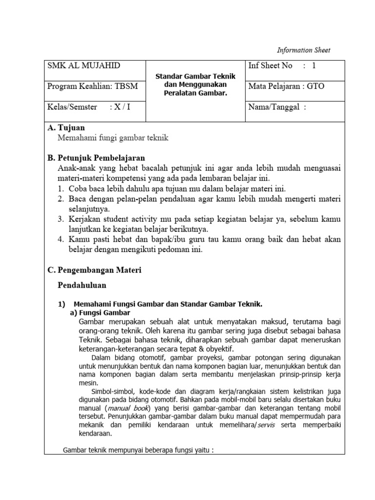 Bahan Ajar X GTO | PDF