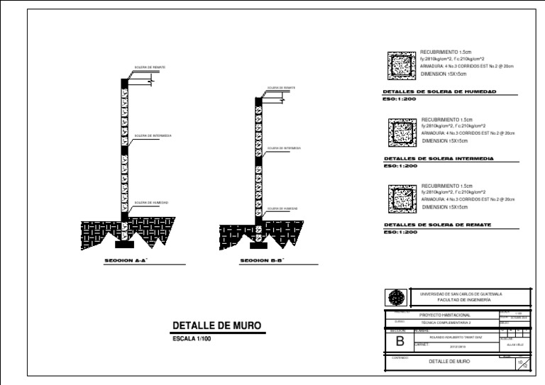 Plano Detalle de Muro | PDF