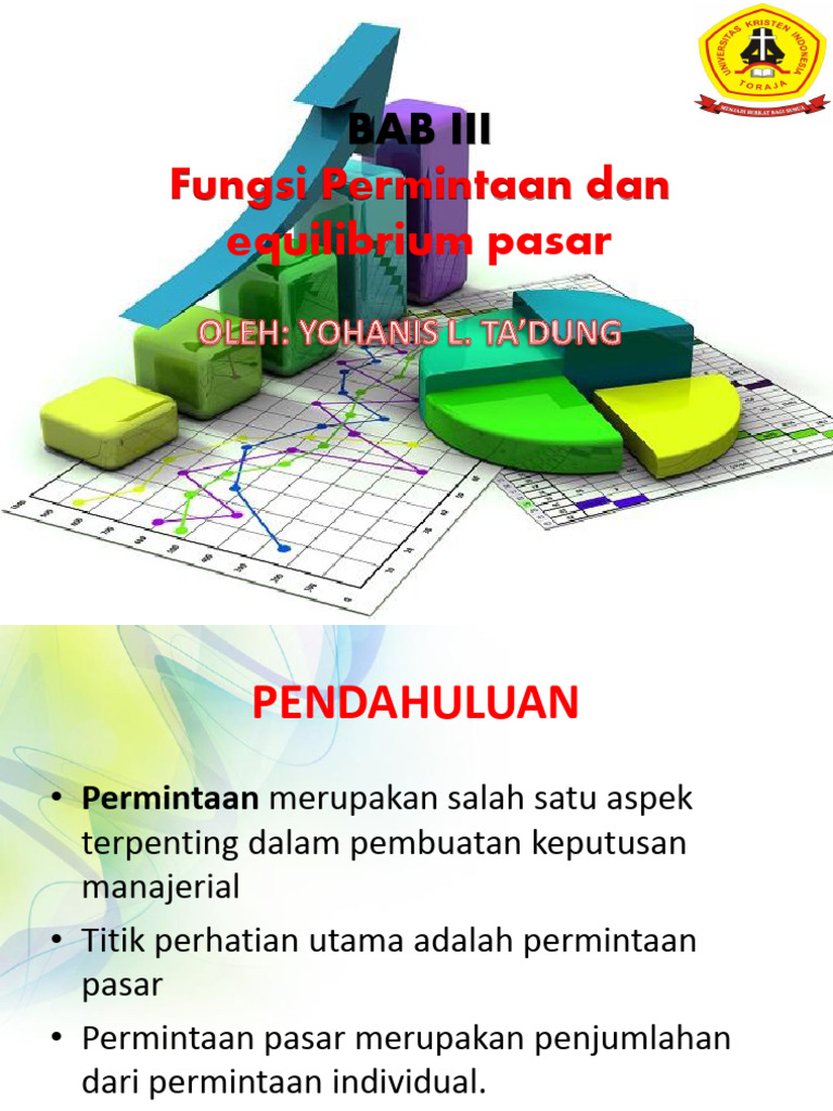 BAB 3 Fungsi Permintaan Penawaran & Equilibrium Pasar | PDF