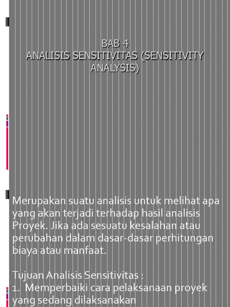 Bab 4 Analisis Sensitivitas | PDF