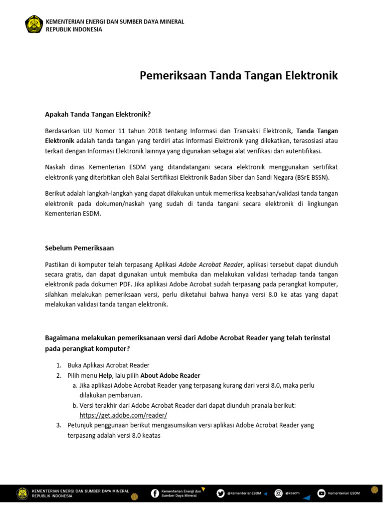 Petunjuk Pemeriksaan Tanda Tangan Digital 1.0-signed | PDF