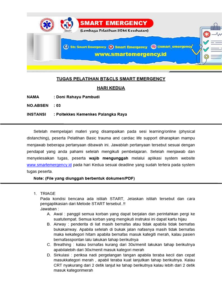 Tugas 2 Doni Rahayu Pambudi Pdf Pengembangan Diri Kesehatan