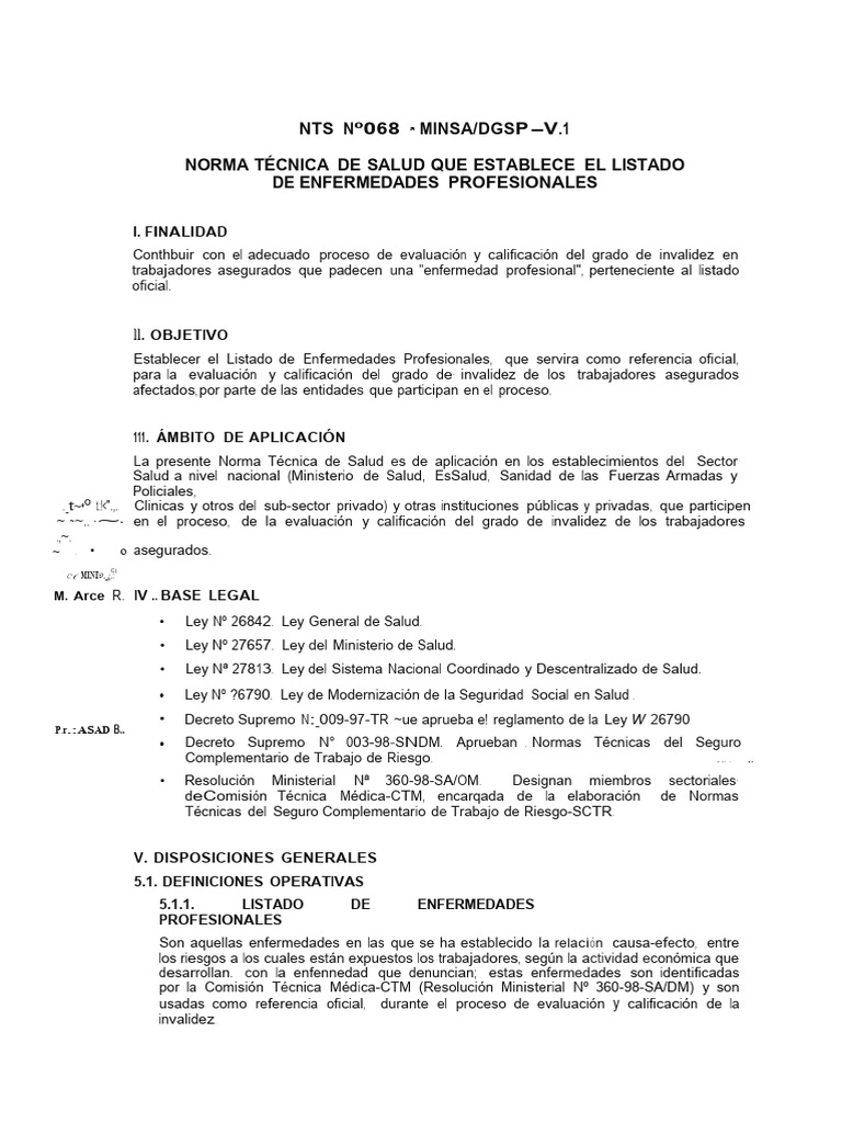 Rm-480-2008-Minsa NTS 068 | PDF | Ácido sulfúrico | Azufre