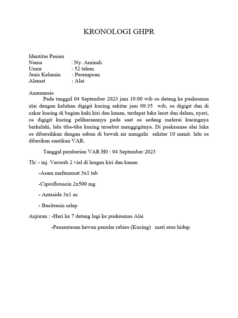 Kronologi Kasus GHPR September | PDF