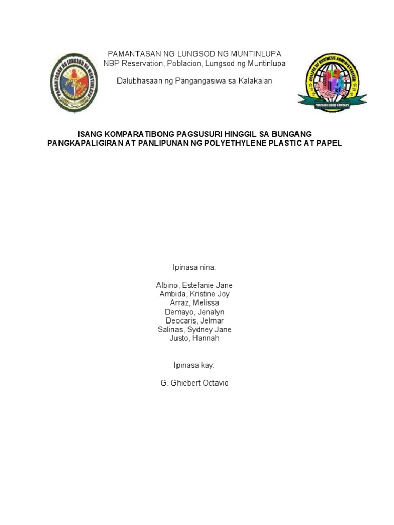 Thesis in Filipino 123 | PDF