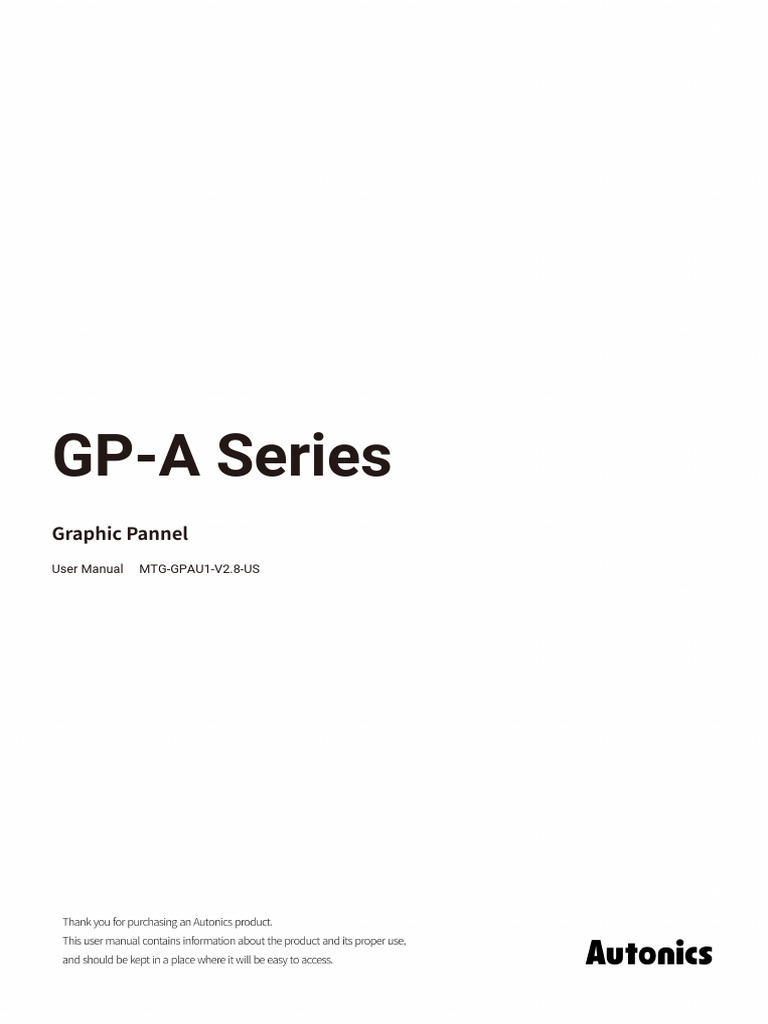 Manual GP-A Series | PDF Manual GP-A Series | PDF