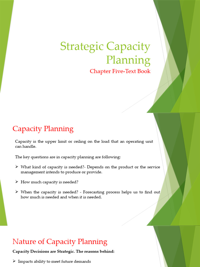 Strategic Capacity Planning | PDF | Financial Economics | Business Process