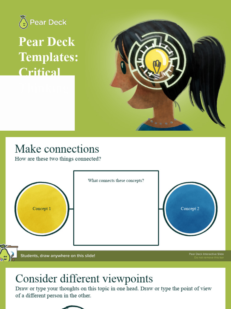 Copy of Pear Deck Templates_ Critical Thinking | PDF