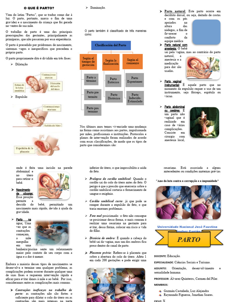 Tríptico Do Parto | PDF | Parto | Gravidez