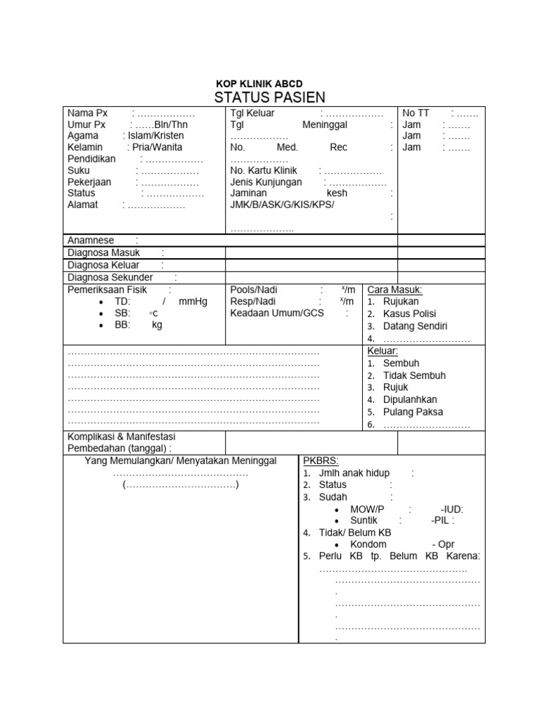 Status Pasien | PDF