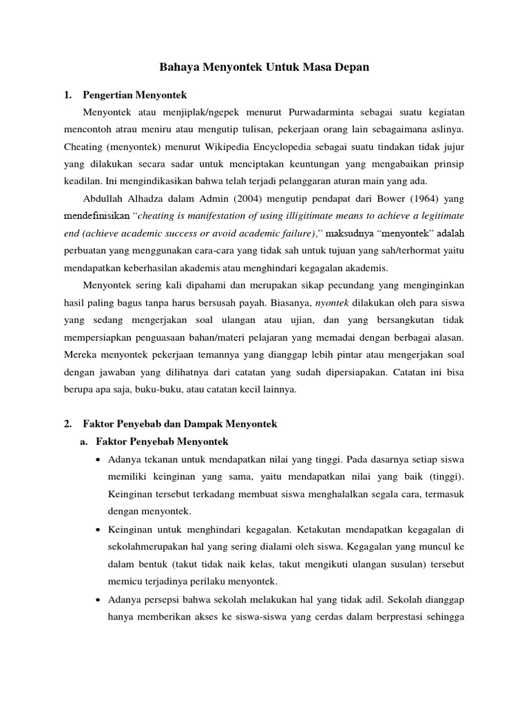 Materi Menyontek | PDF