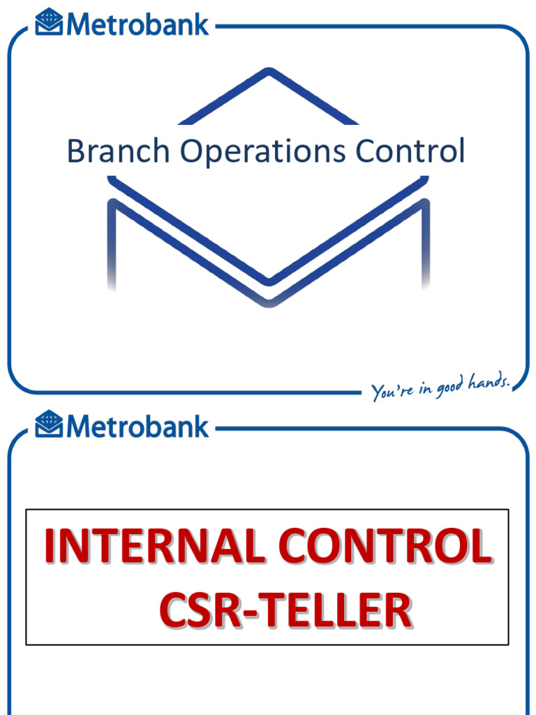 Branch Operations Control | PDF | Internal Control | Business