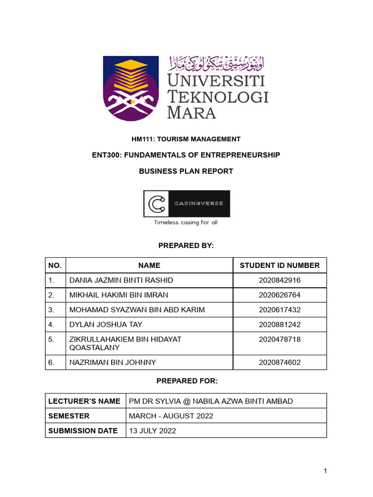 (GROUP 6) A3 - Group Business Plan Report | PDF