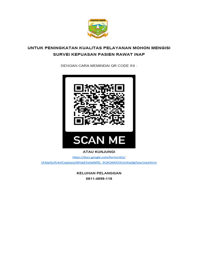 Kode Barcode QR Layanan Kepuasan Pasien Rawat Inap | PDF | Bisnis | Komputer