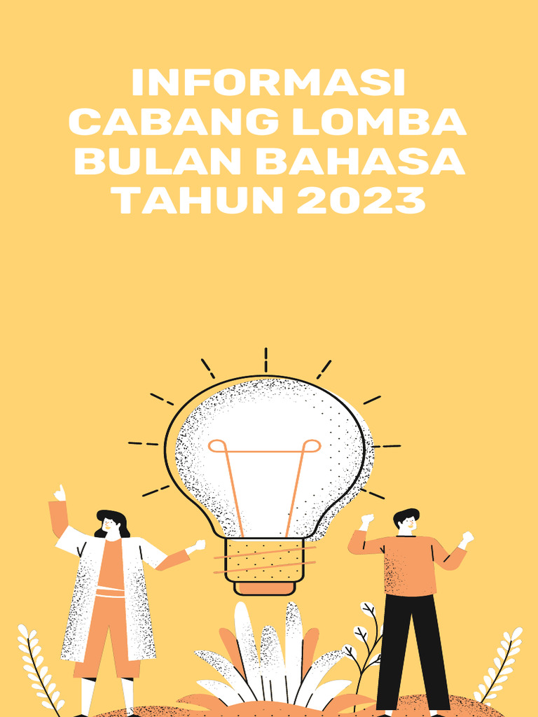 Informasi Cabang Lomba Bulan Bahasa Tahun 2023 | PDF