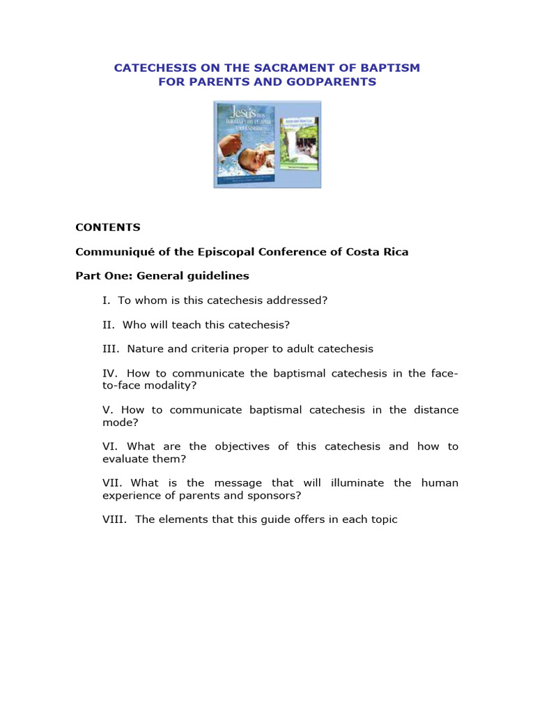 Catechesis of The Sacrament of Baptism1 | PDF | Baptism | Sacraments