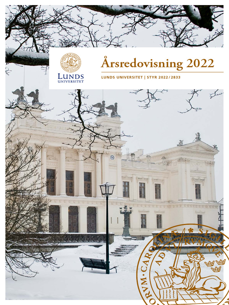 Lunds Universitets Arsredovisning 2022 Tillg | PDF
