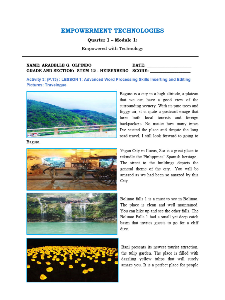 Activity 3 Emp Tech | PDF