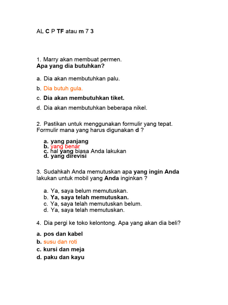 Formulir Alcpt 73 PDF | PDF