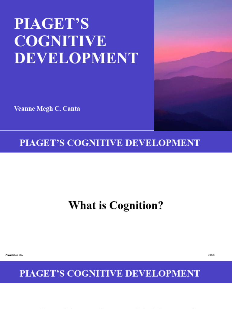 Piaget | PDF | Cognitive Development | Cognitive Psychology