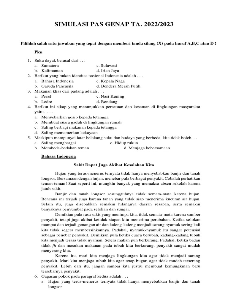 Simulasi Ujian Pdf