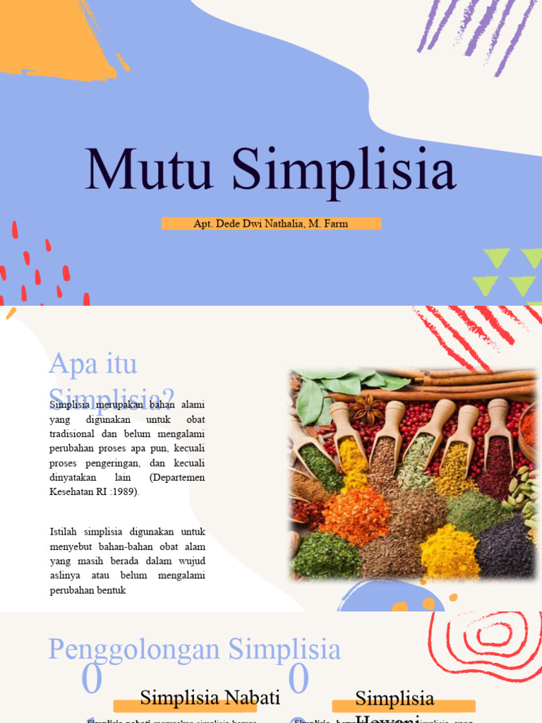 Pengujian Mutu Simplisia - 2023 | PDF